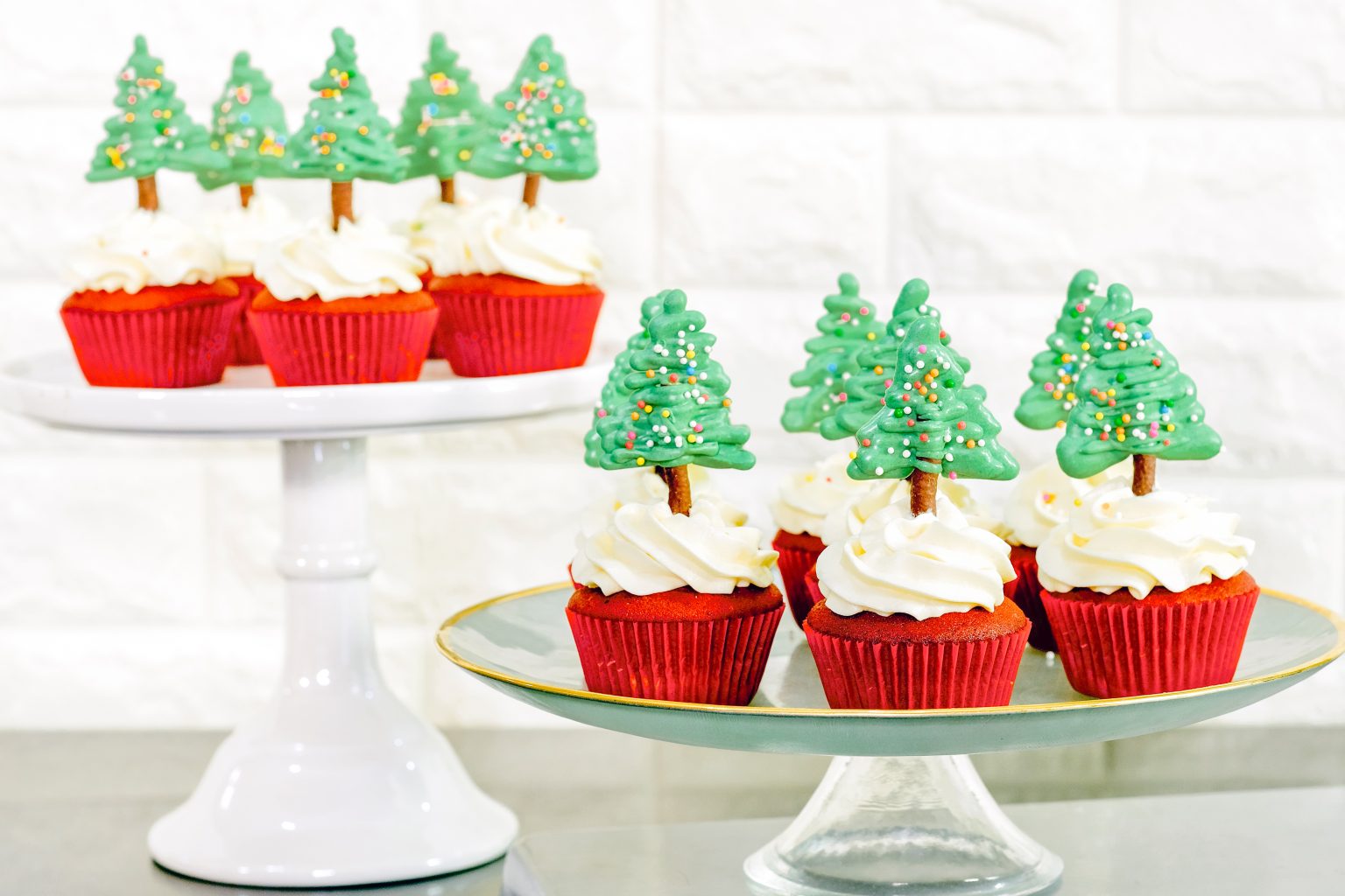Chef Sheilla | Red Velvet Cupcakes with Pretzels Christmas Tree