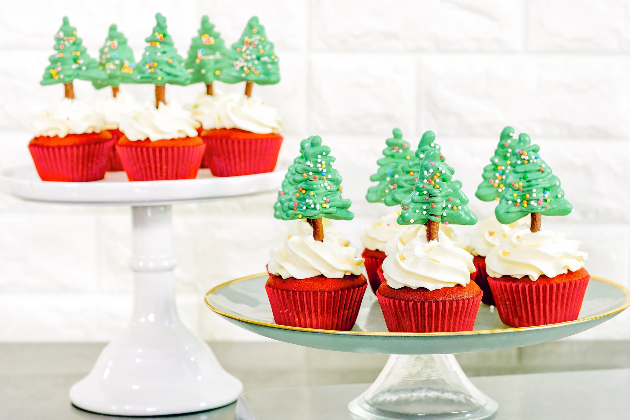 Chef Sheilla | Red Velvet Cupcakes with Pretzels Christmas Tree